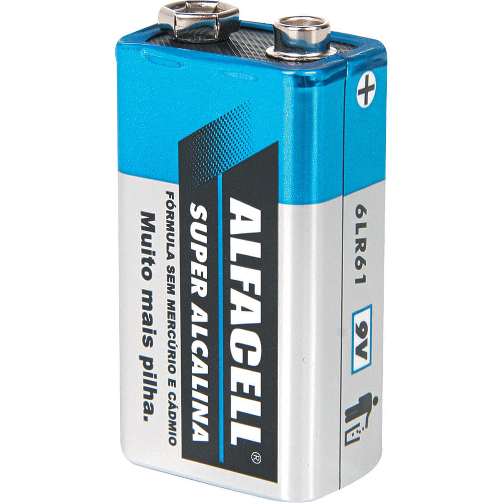 Bateria Alcalina 9V 6LR6 Alfacell - Casa e Video